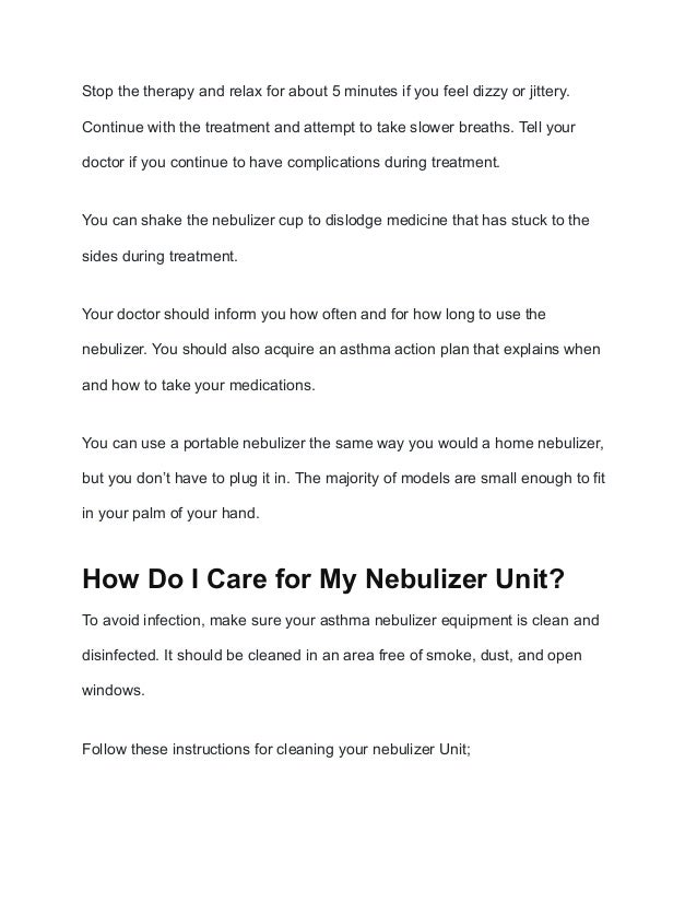 What is Nebulizer Unit? | PDF