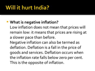 What Is Negative Inflation | PPT