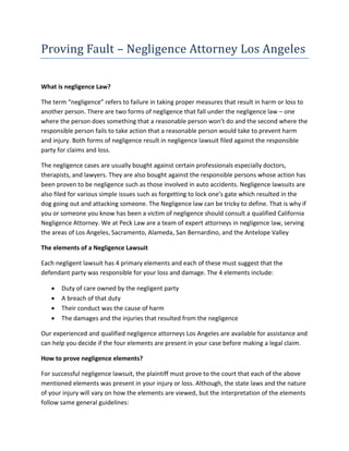 What is Negligence Law in Los Angeles | PDF