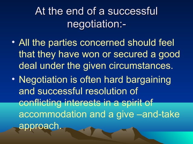 What is negotiation
