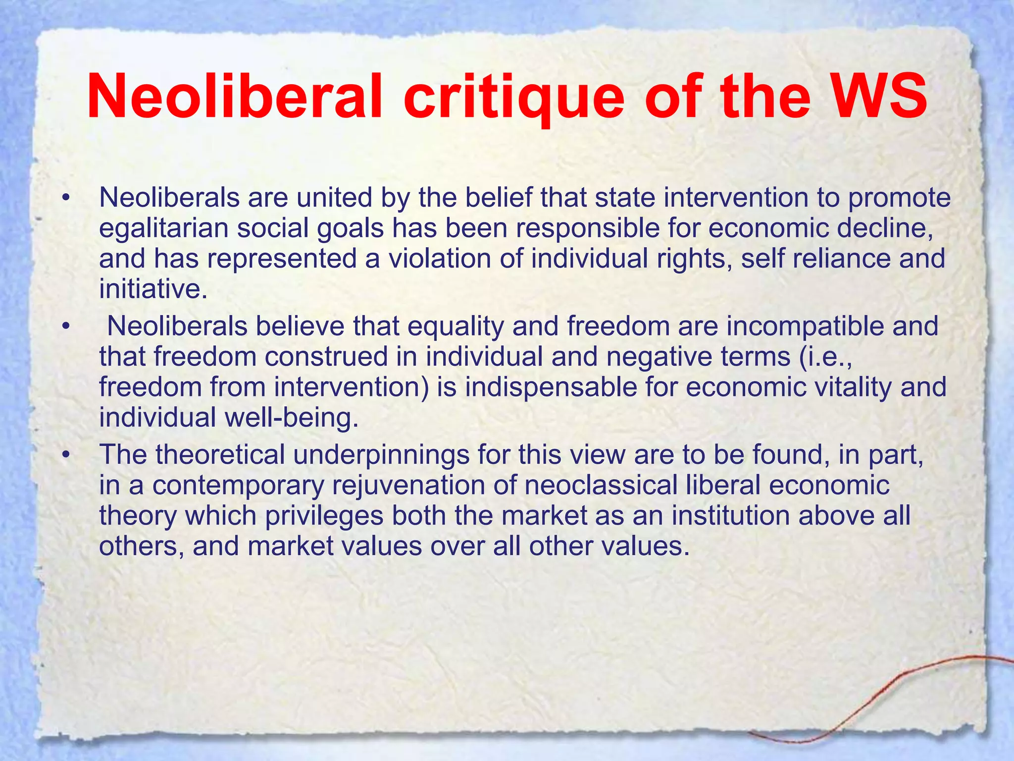 What is neoliberalism? | PPTX