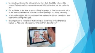 What is net etiquette | PPT