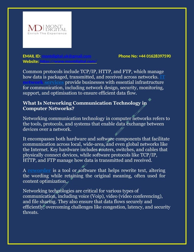 What is Networking Communication Technology.pptx