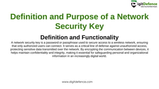 What is network security key presentation | PDF