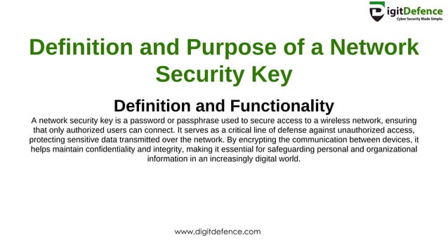 What is network security key presentation | PDF