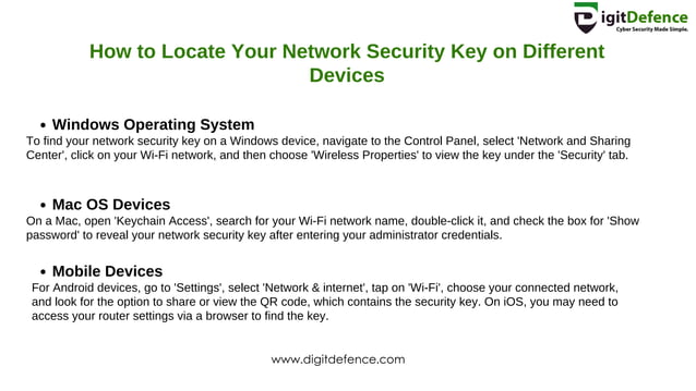 What is network security key presentation | PDF