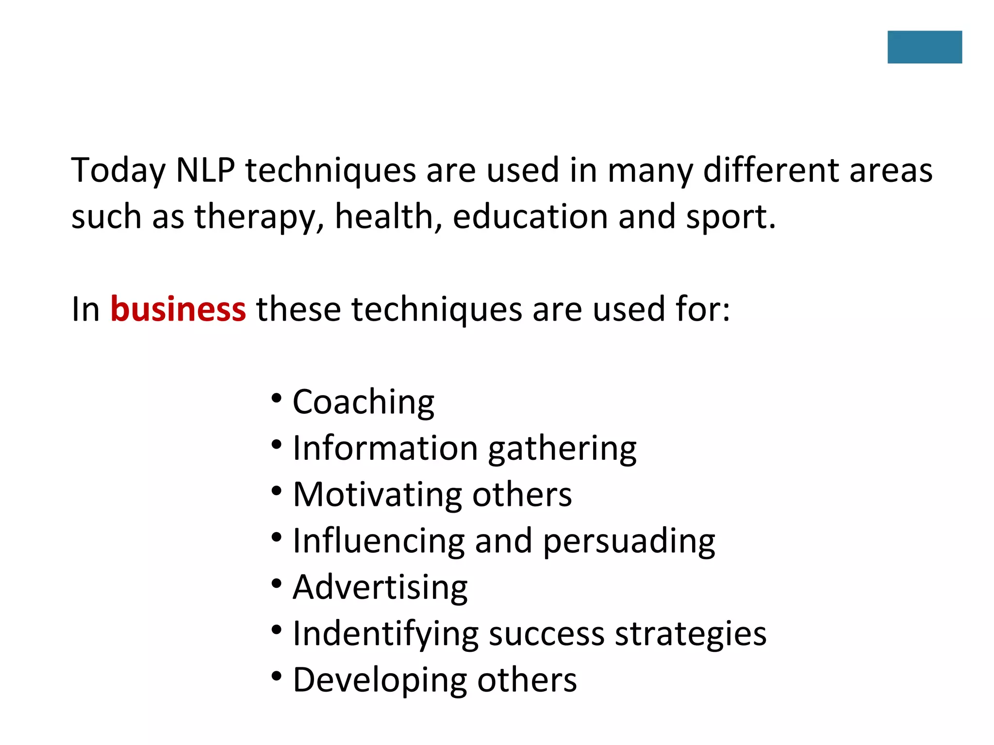 What is Neuro Linguistic Programming (NLP) | PPT