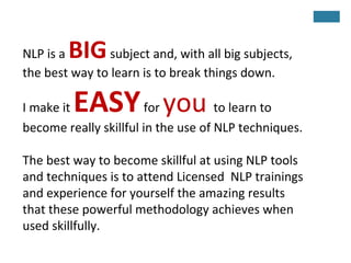 What is Neuro Linguistic Programming (NLP) | PPT