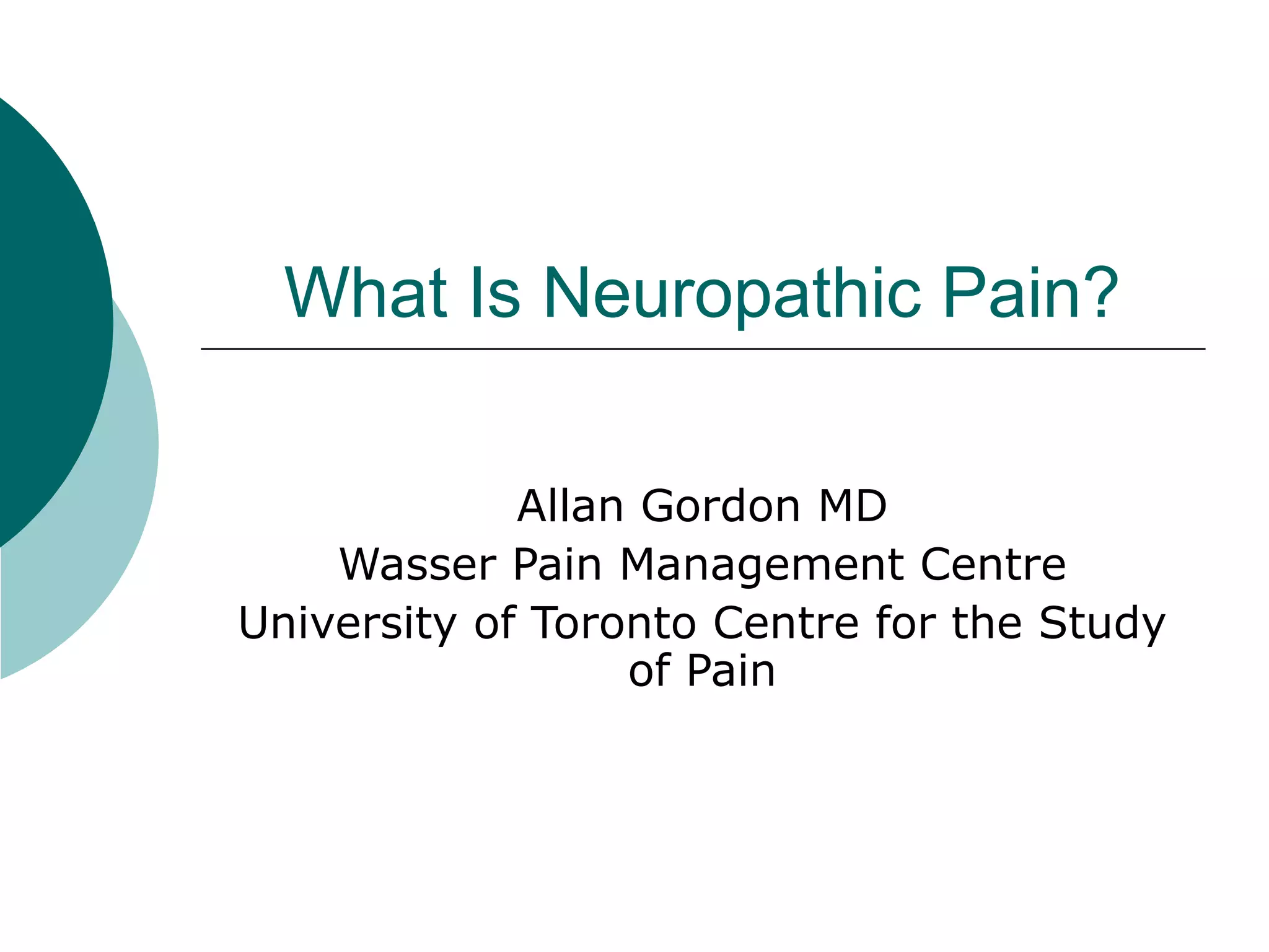 What is neuropathic pain | PPT
