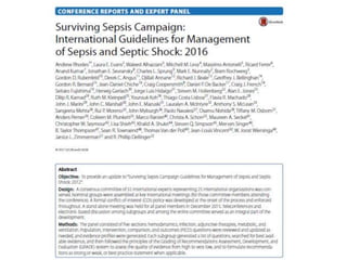 What is new in sepsis | PPTX