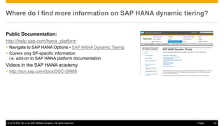 SAP HANA SPS10- SAP HANA Dynamic Tiering | PPT