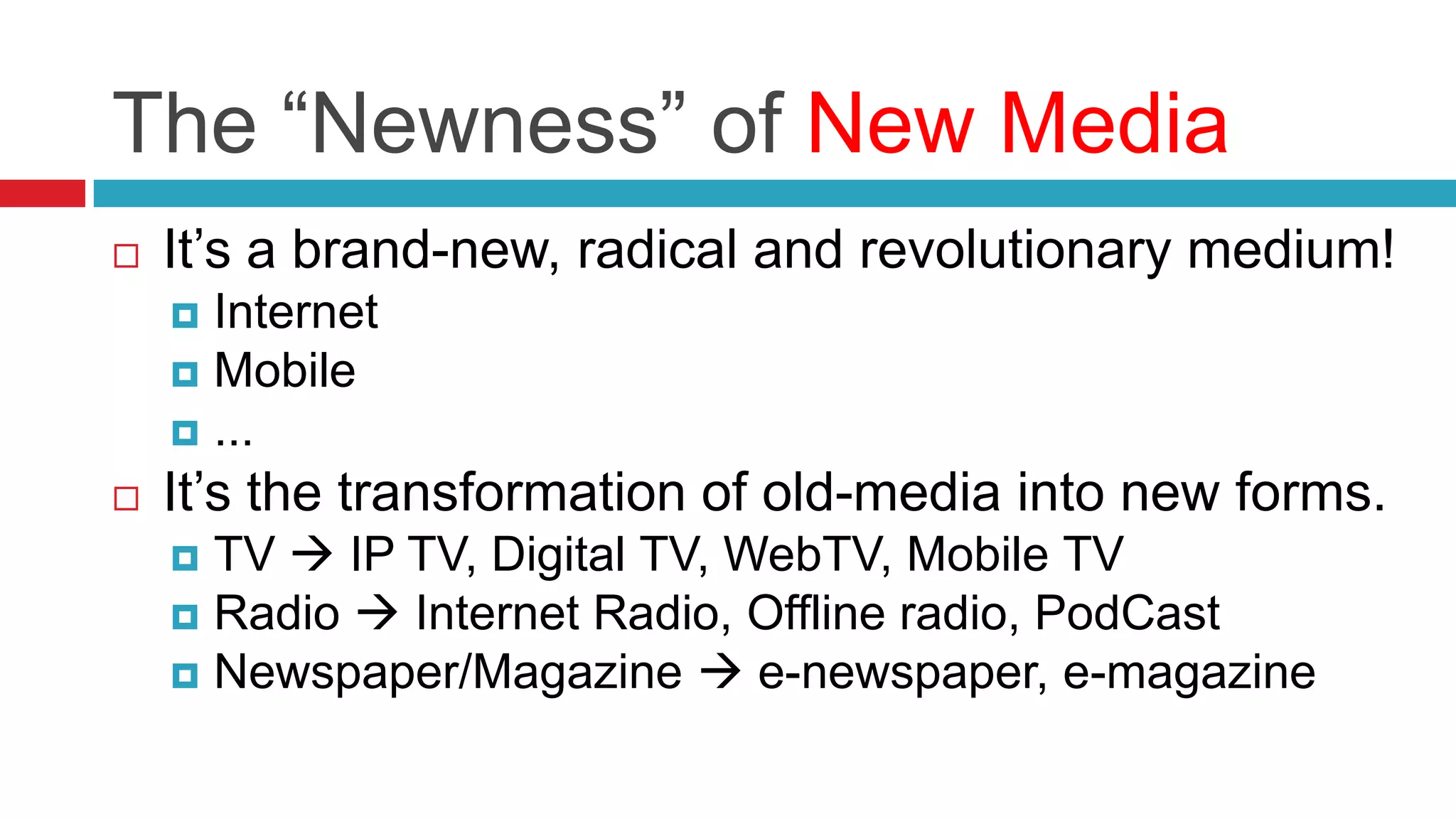 Introduction to New Media | PPTX