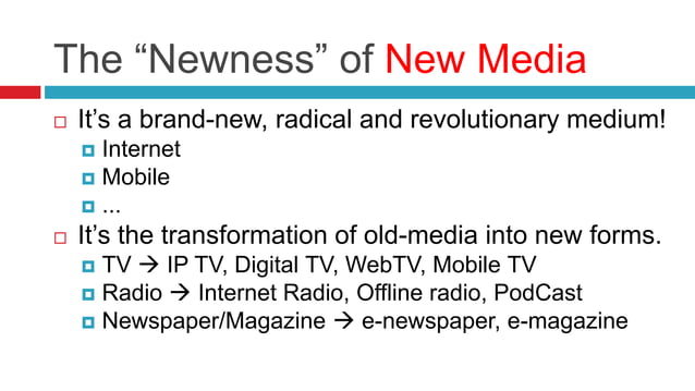 Introduction to New Media | PPTX | Internet | Computing