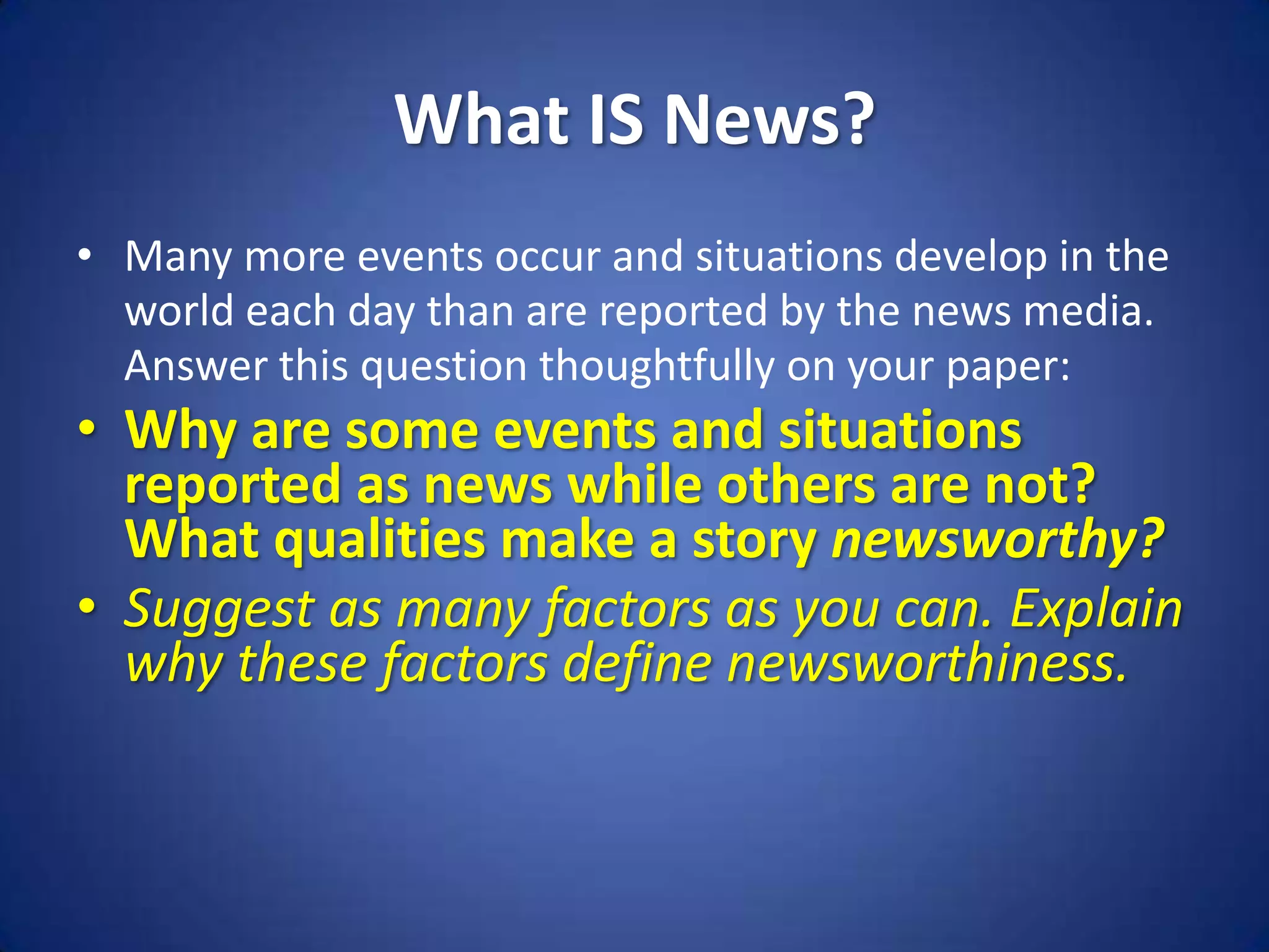 What Is News | PPTX