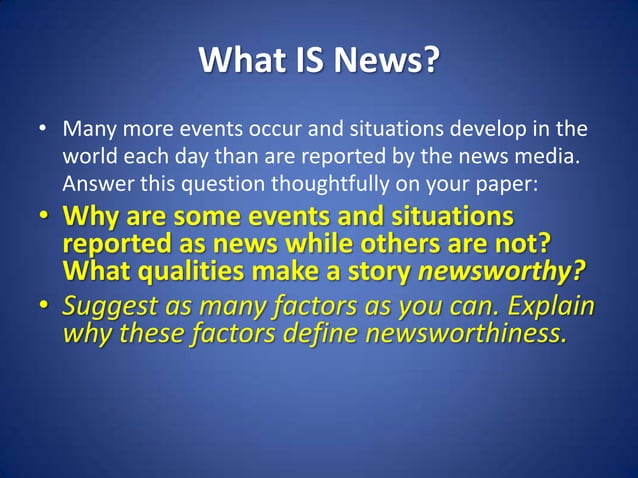 What Is News | PPTX