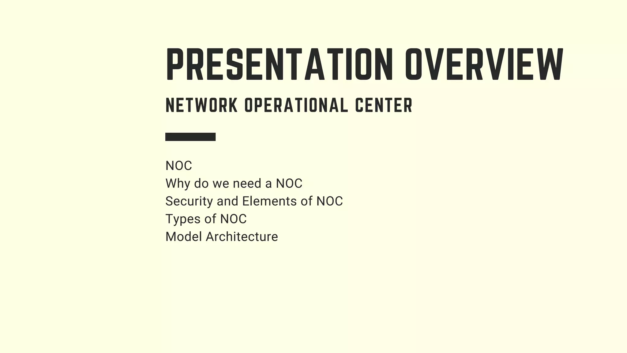 What is NOC? | PDF