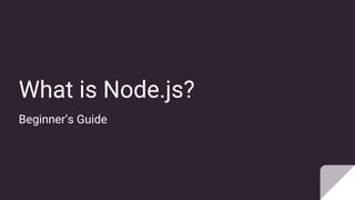 What is node.js
