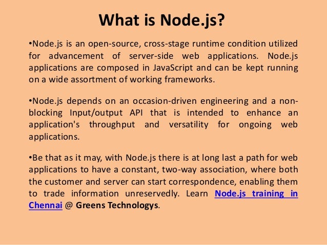 What is nodeJs