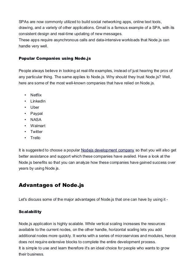 What Is Nodejs Where When And How To Use Itpdf 0449