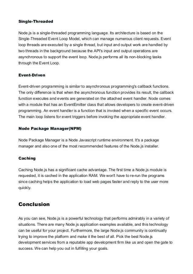 What Is Nodejs Where When And How To Use Itpdf 