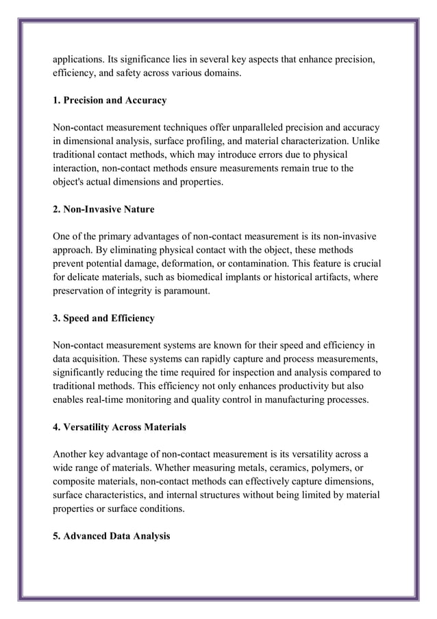 What Is Non-Contact Measurement? Importance, Working And Devices | PDF