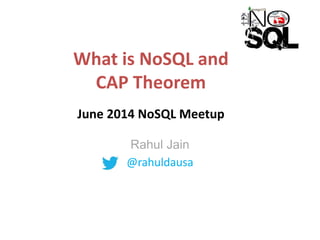What is NoSQL and CAP Theorem | PPTX