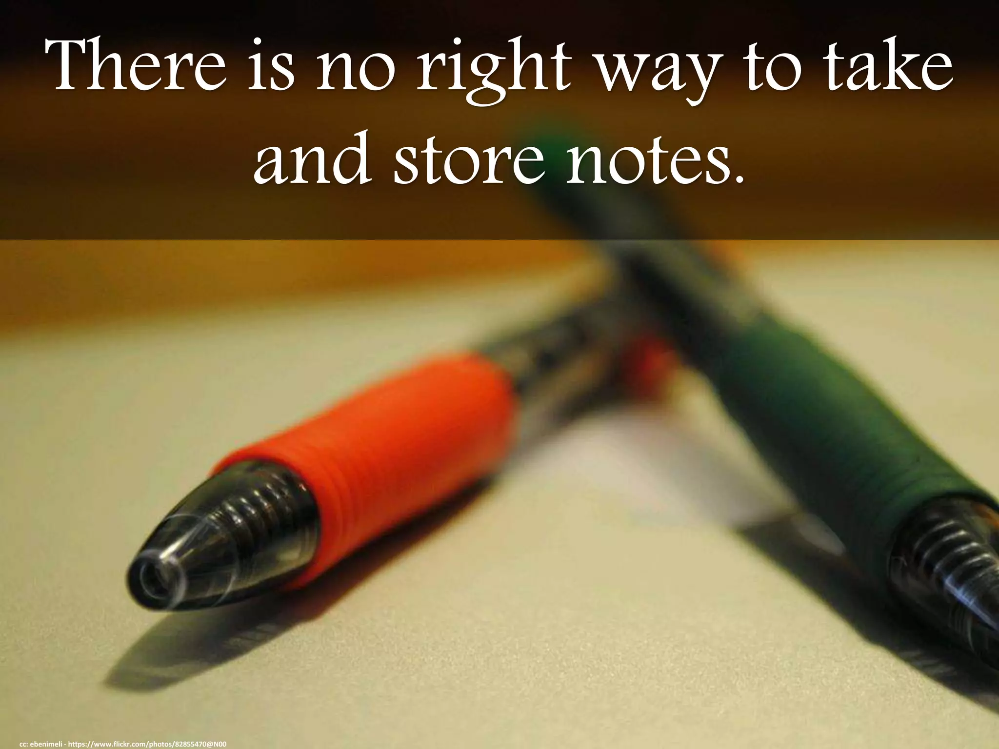 Note Taking Fundamentals | PPTX