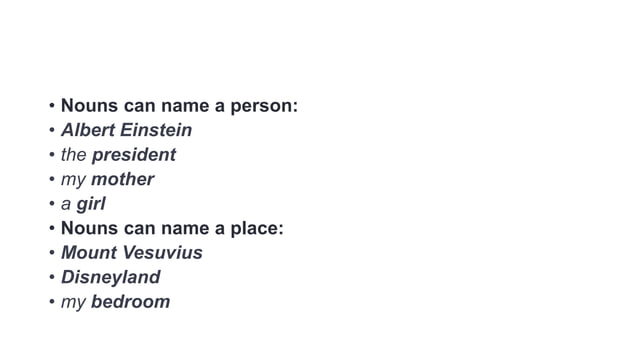 what is noun, types of noun, example of noun.pptx