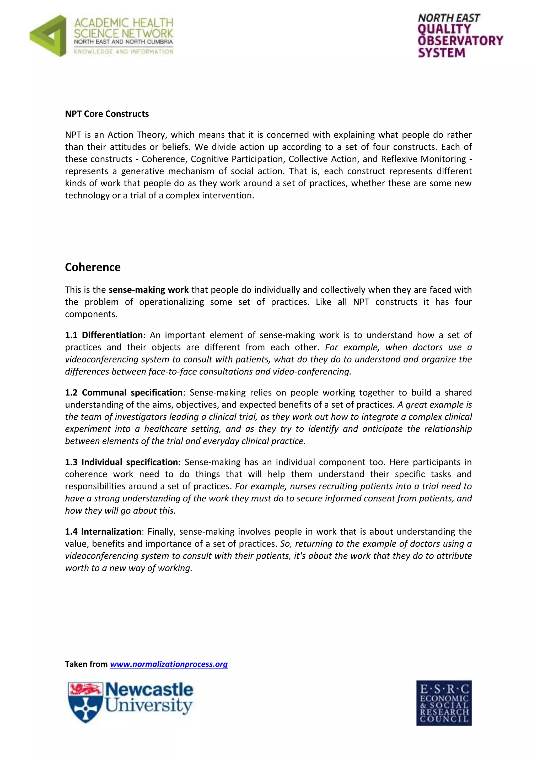 What is Normalisation Process Theory? | PDF