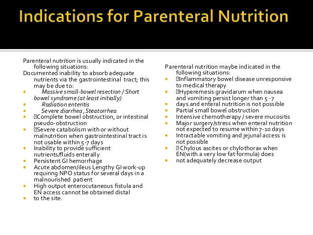 Parenteral Nutrition