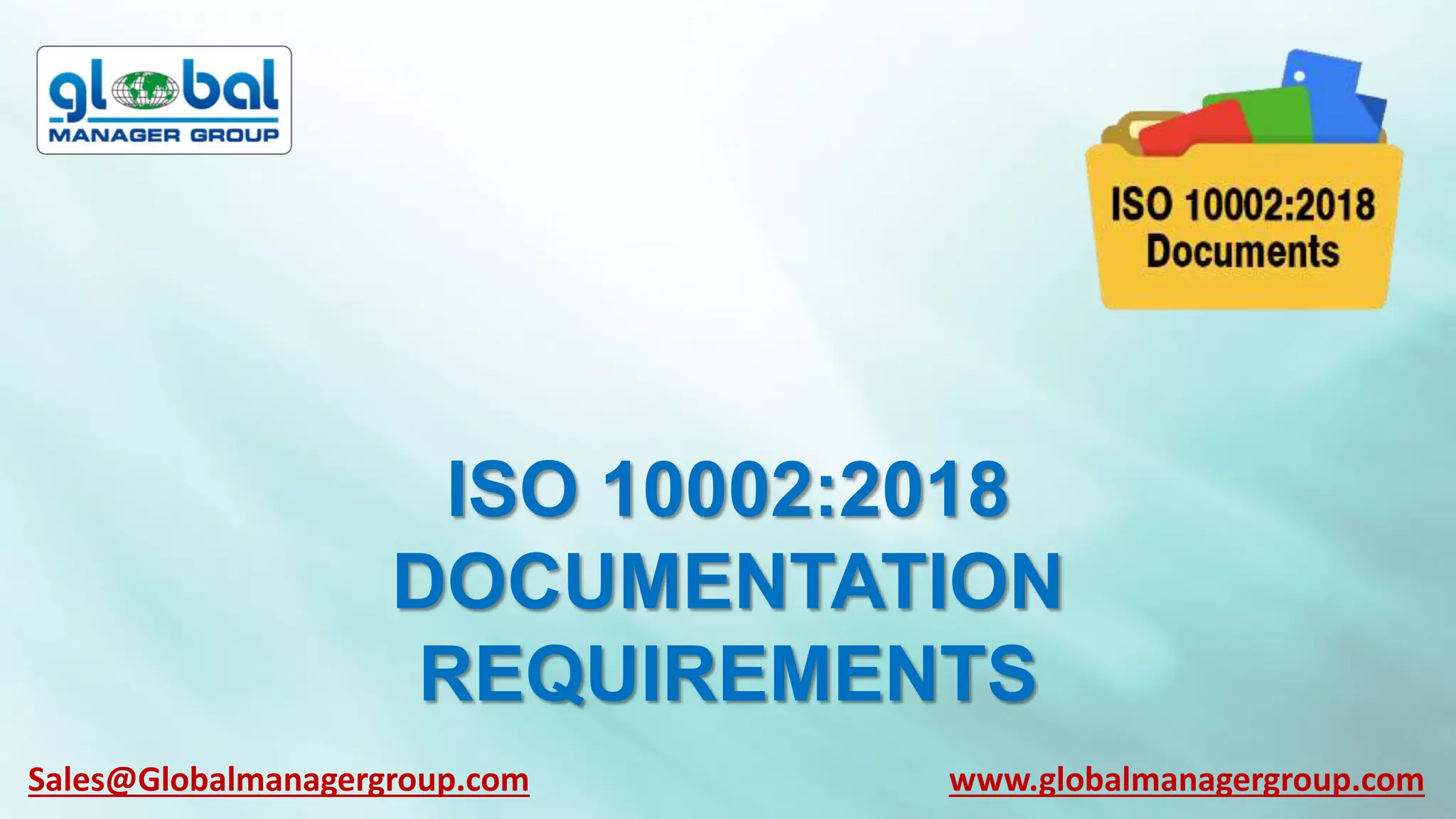Mandatory Documents Required for ISO 10002:2018 Certification | PPTX