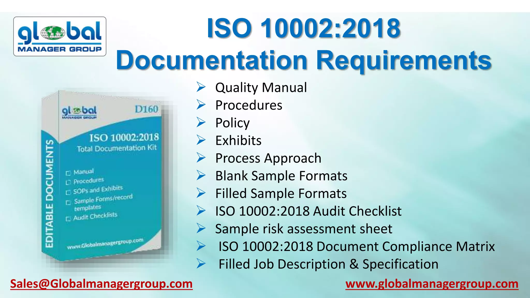 Mandatory Documents Required for ISO 10002:2018 Certification | PPTX