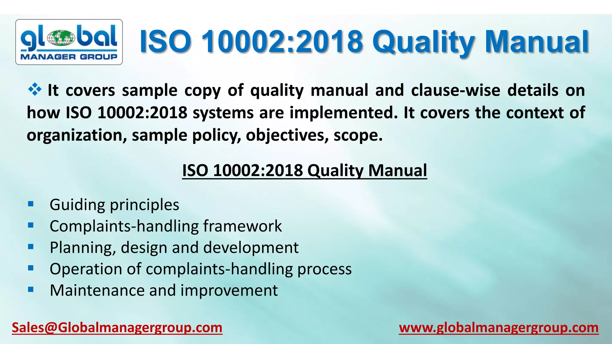 Mandatory Documents Required for ISO 10002:2018 Certification | PPTX