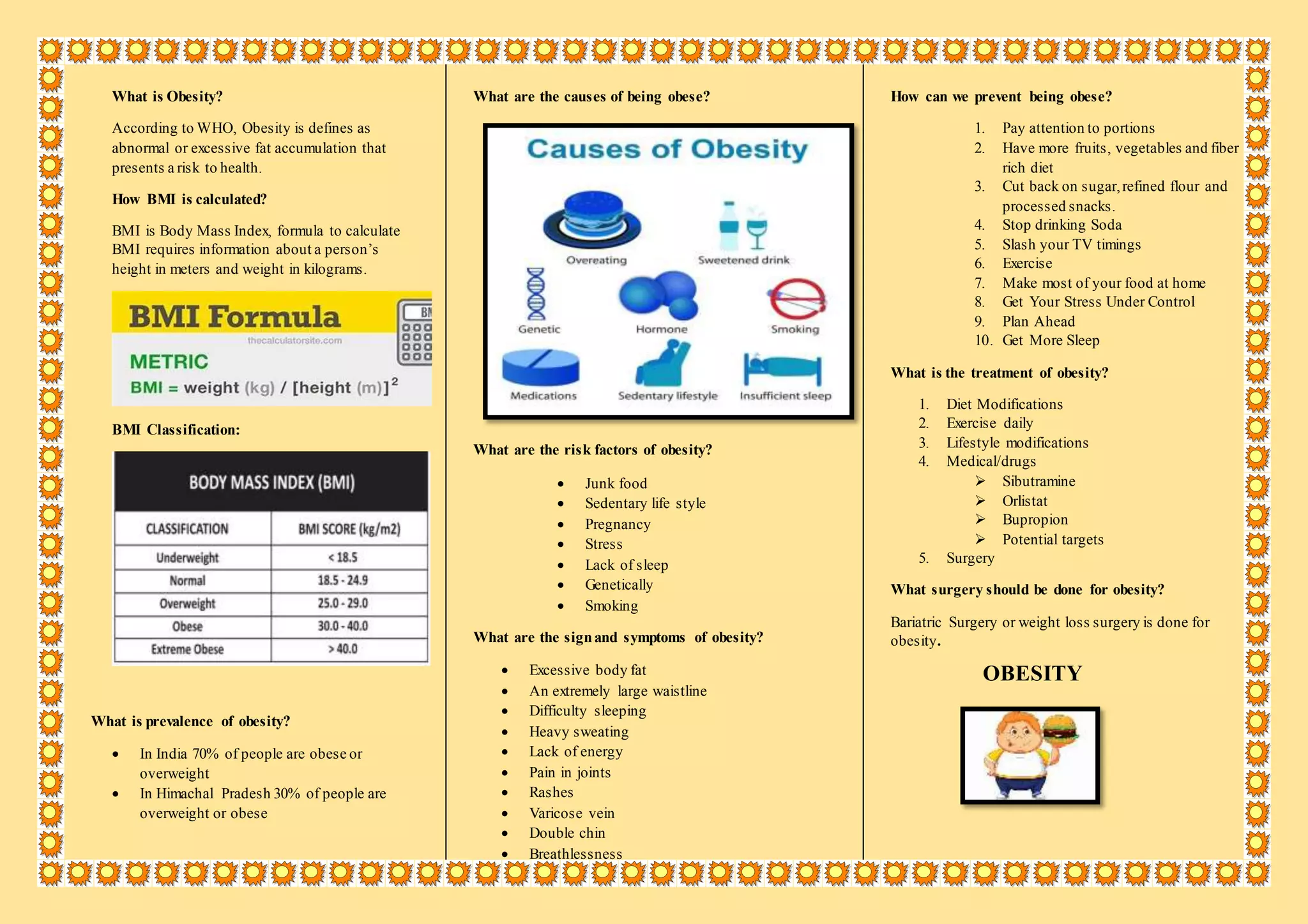 Handout on Obesity | PPT