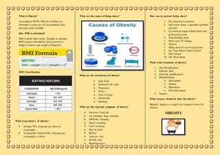 Handout on Obesity | PPT