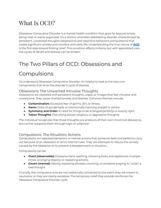 What Is OCD? - Resilient Psychotherapy and Psychiatric Services | PDF