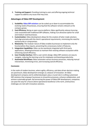 What is Odoo Development.pdf | Operating Systems | Computer Software and Applications