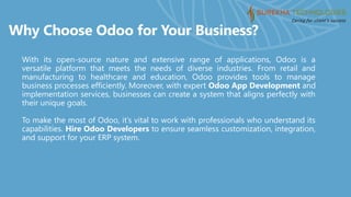 What is Odoo ERP? Definition + Apps + Features + Benefits | PPTX