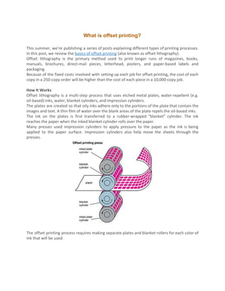 What is offset printing | PDF