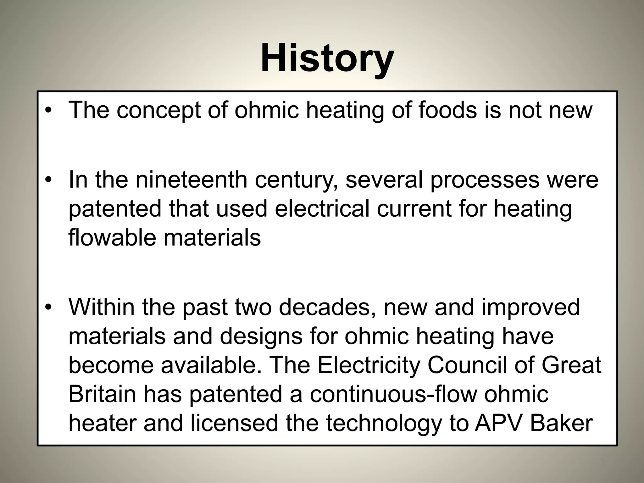 Ohmic heating technology | PPTX