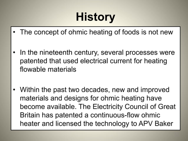 Ohmic heating technology | PPTX