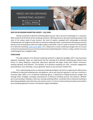 WHAT IS ON-DEMAND MARKETING. THE MEANING OF AN ON-DEMAND MARKETING | PDF