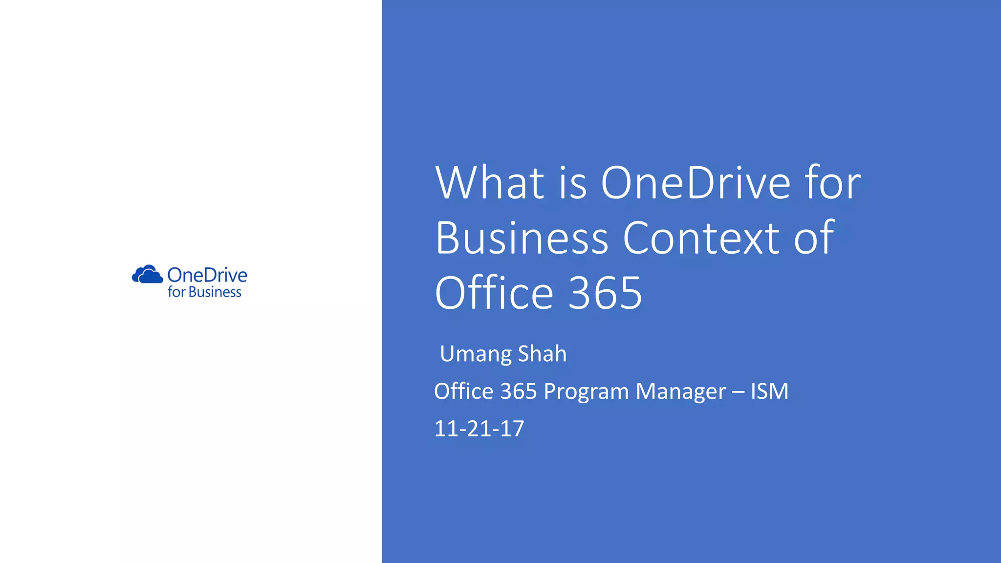 What is onedrive for business | PPTX