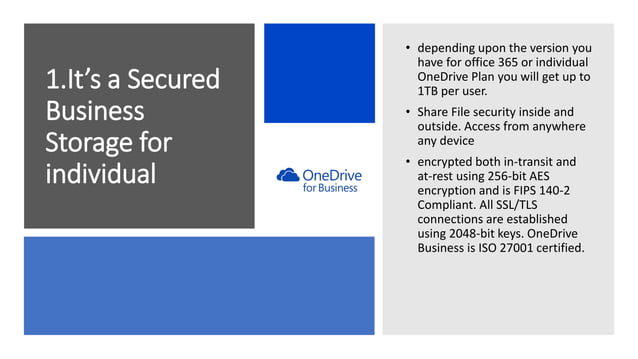 What is onedrive for business | PPTX | Operating Systems | Computer ...