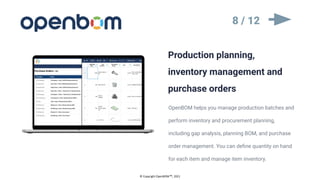 What is OpenBOM - Sep, 2021 | PPT