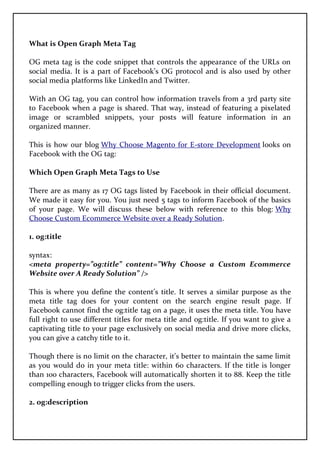 What is open graph meta tag – a detailed overview | PDF