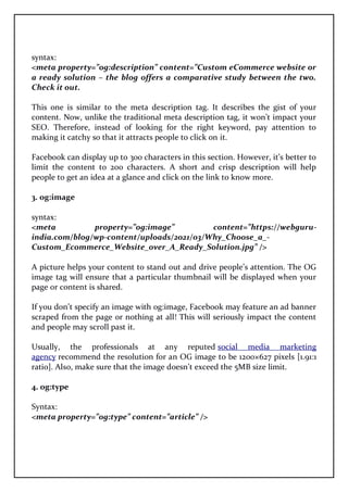 What is open graph meta tag – a detailed overview | PDF