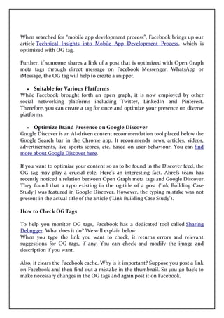 What is open graph meta tag – a detailed overview | PDF