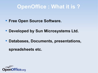What is open office and its advantages over ms office . | PDF