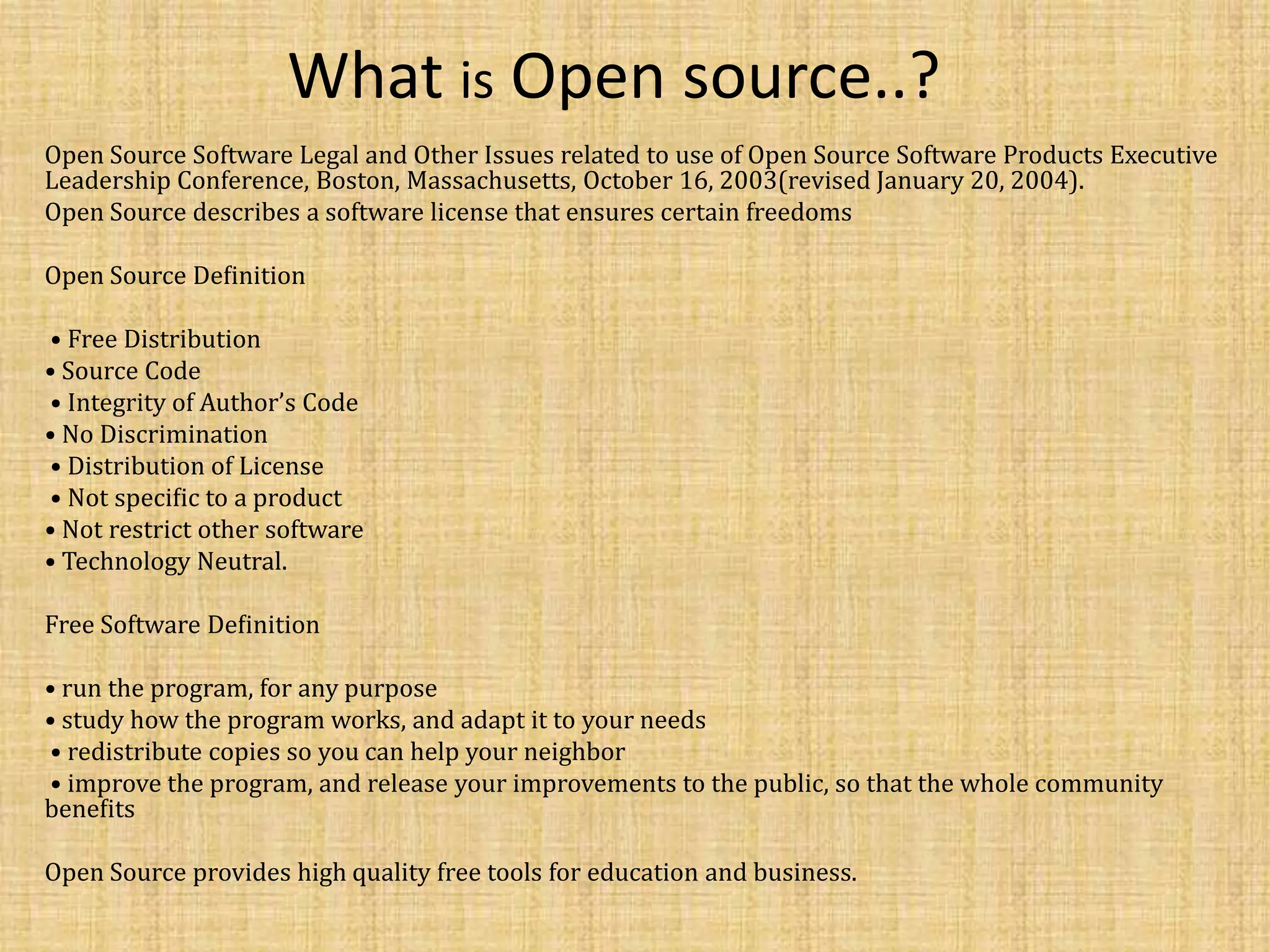 What is open source | PPT